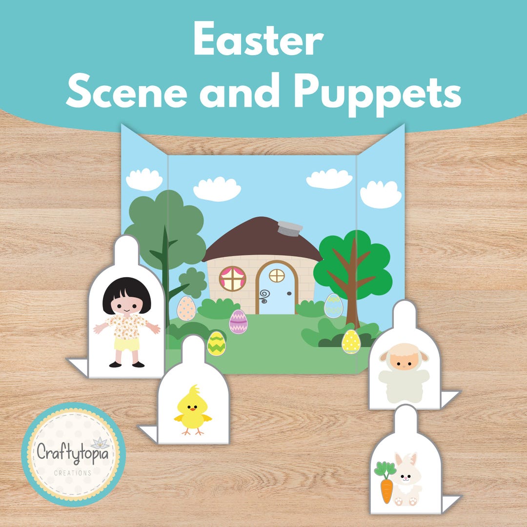 Easter Storytelling Puppets Printable | Kids Pretend Play (digital ...