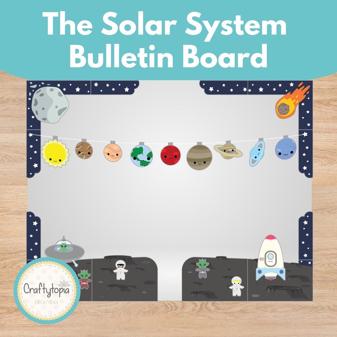 Solar System Bulletin Board | Planets, Aliens, UFO Decor (printable) - Etsy
