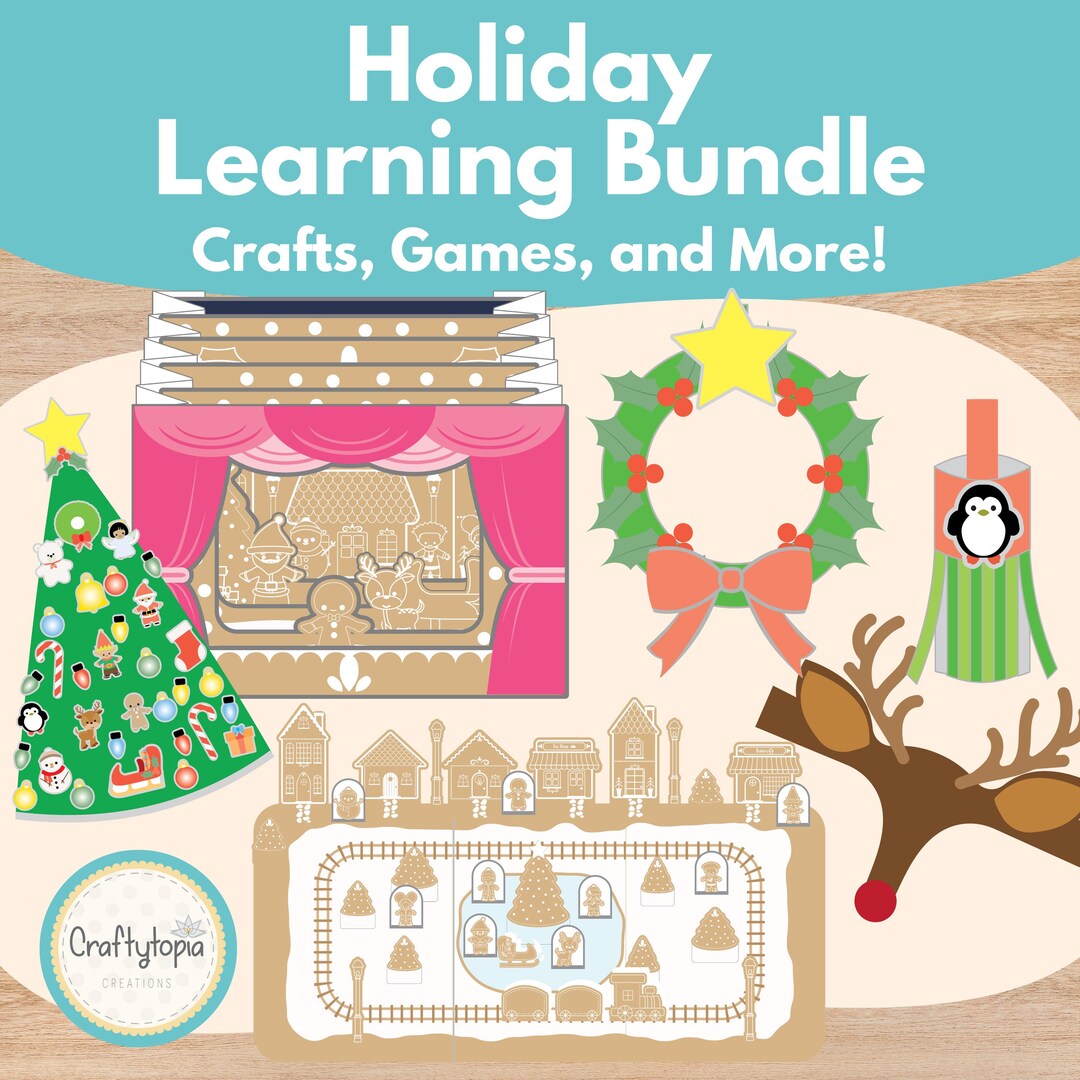 Holiday Learning Bundle | Printable Christmas Crafts & Writing ...