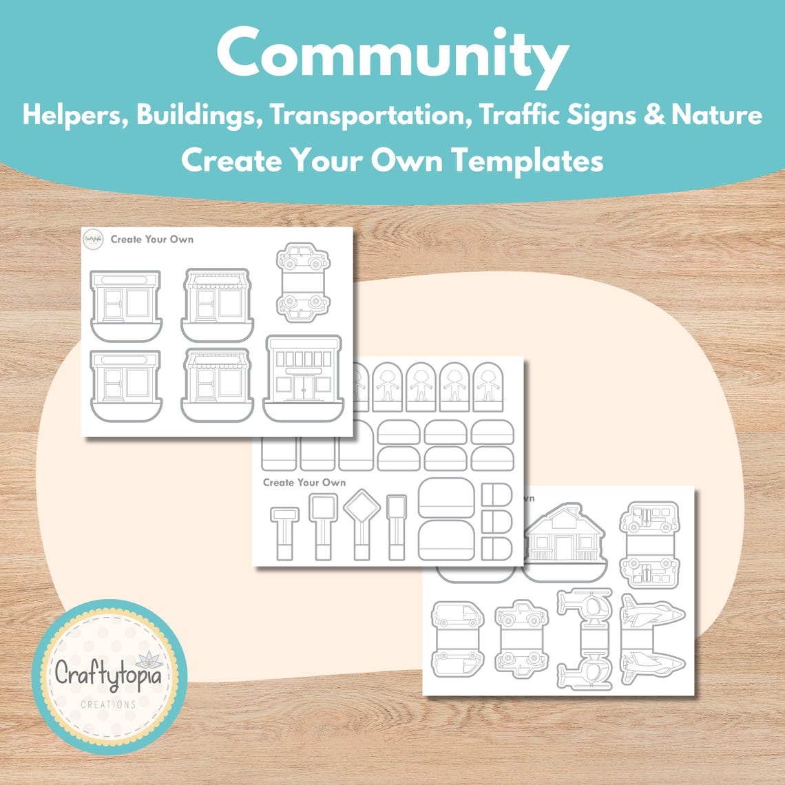 Paper City and Community Helpers Printable |storytelling Activity for ...