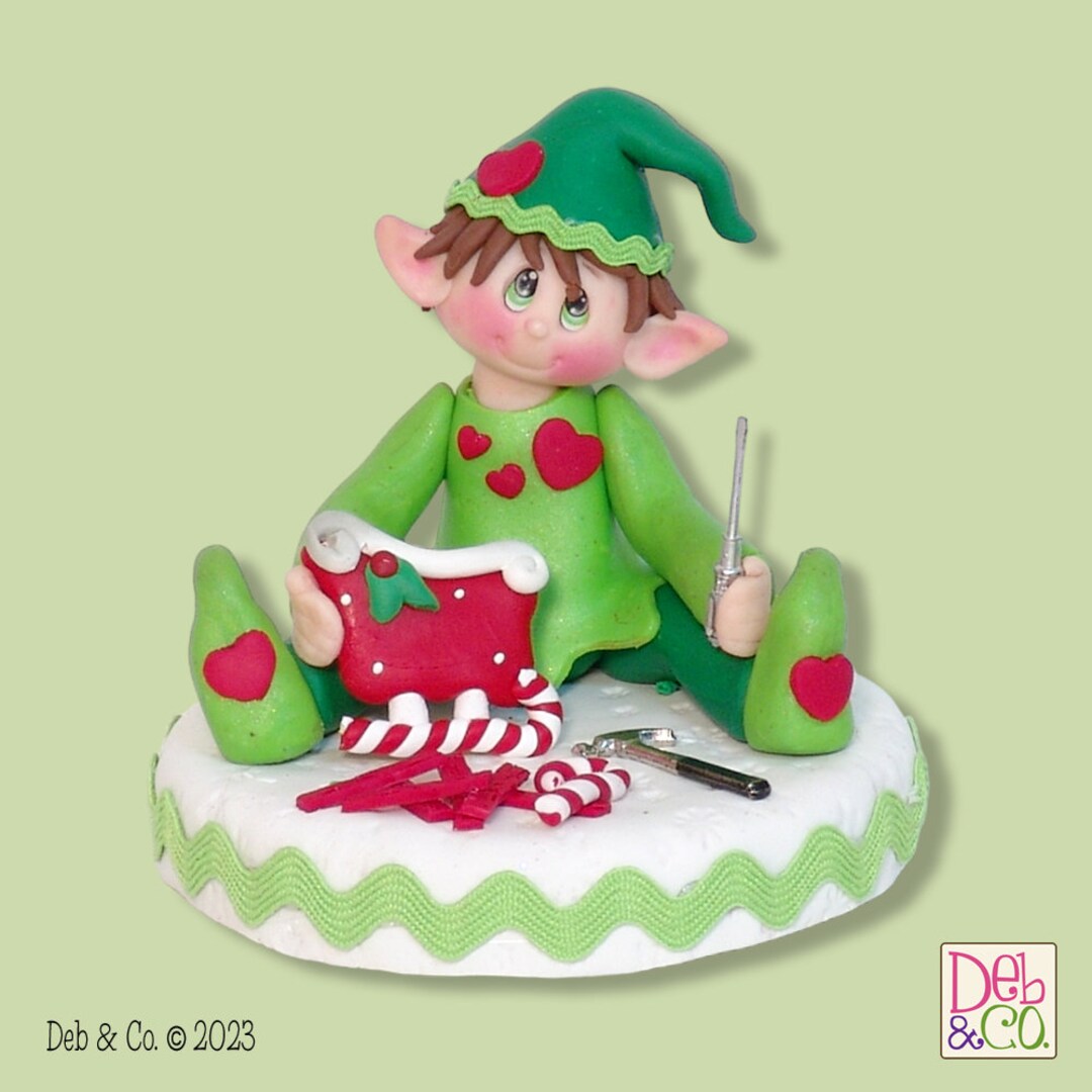 Tommy the Toy Maker Elf HANDMADE Polymer Clay Elves Christmas Decor - Etsy