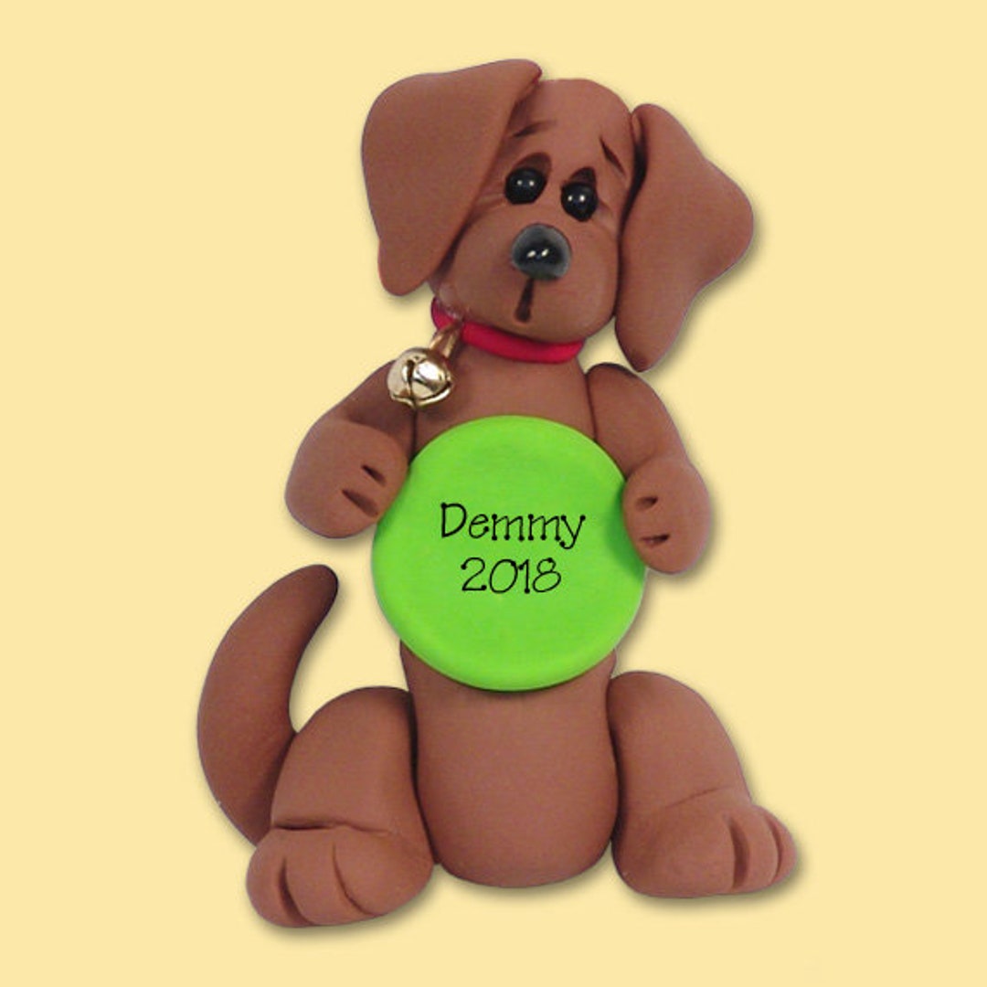 Personalized Dachshund With Frisbee Christmas Ornament, Personalized ...