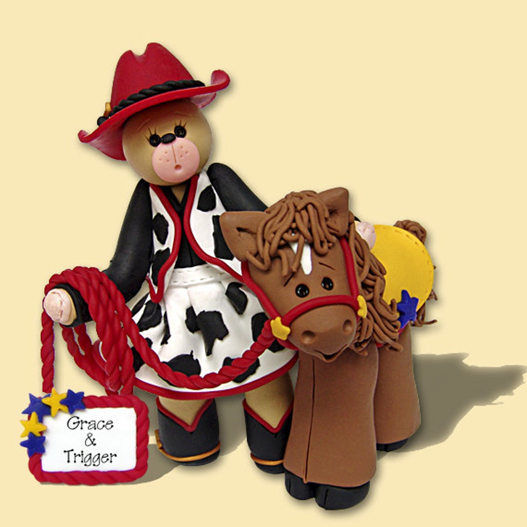 Personalized Western Gifts - Personalized COWGIRL & HORSE Figurine ...