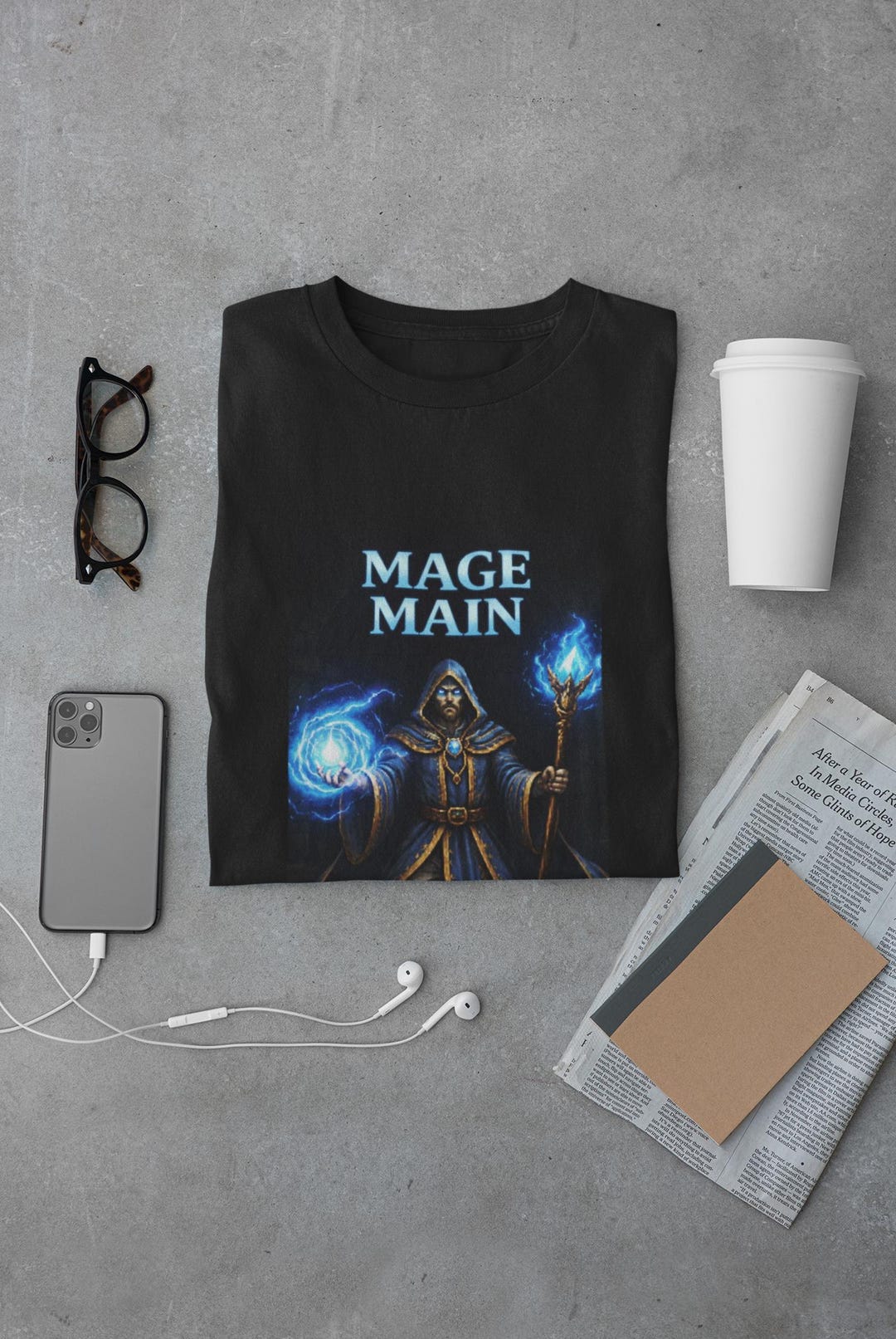 Mage Main T-shirt | Retro RPG Pixel Art Gamer Tee - Etsy