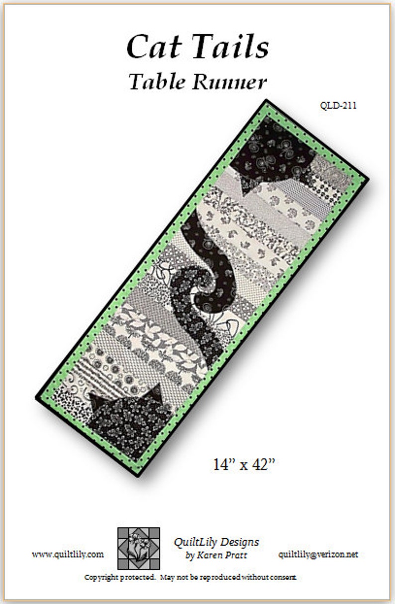 Cat Tails Table Runner/wall Hanging Quilt Pattern - Etsy