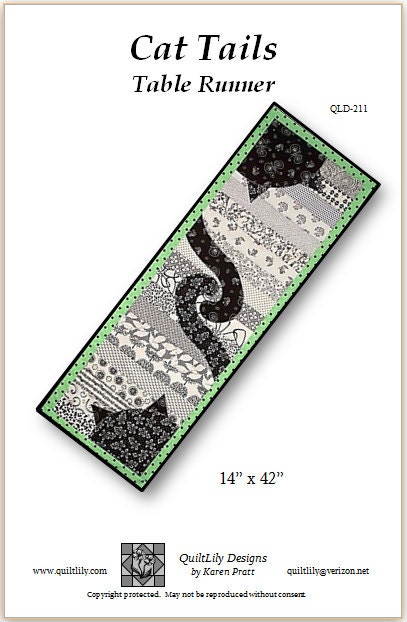 KIT: Cat Tails Table Runner/wall Hanging Quilt Pattern and KIT - Etsy