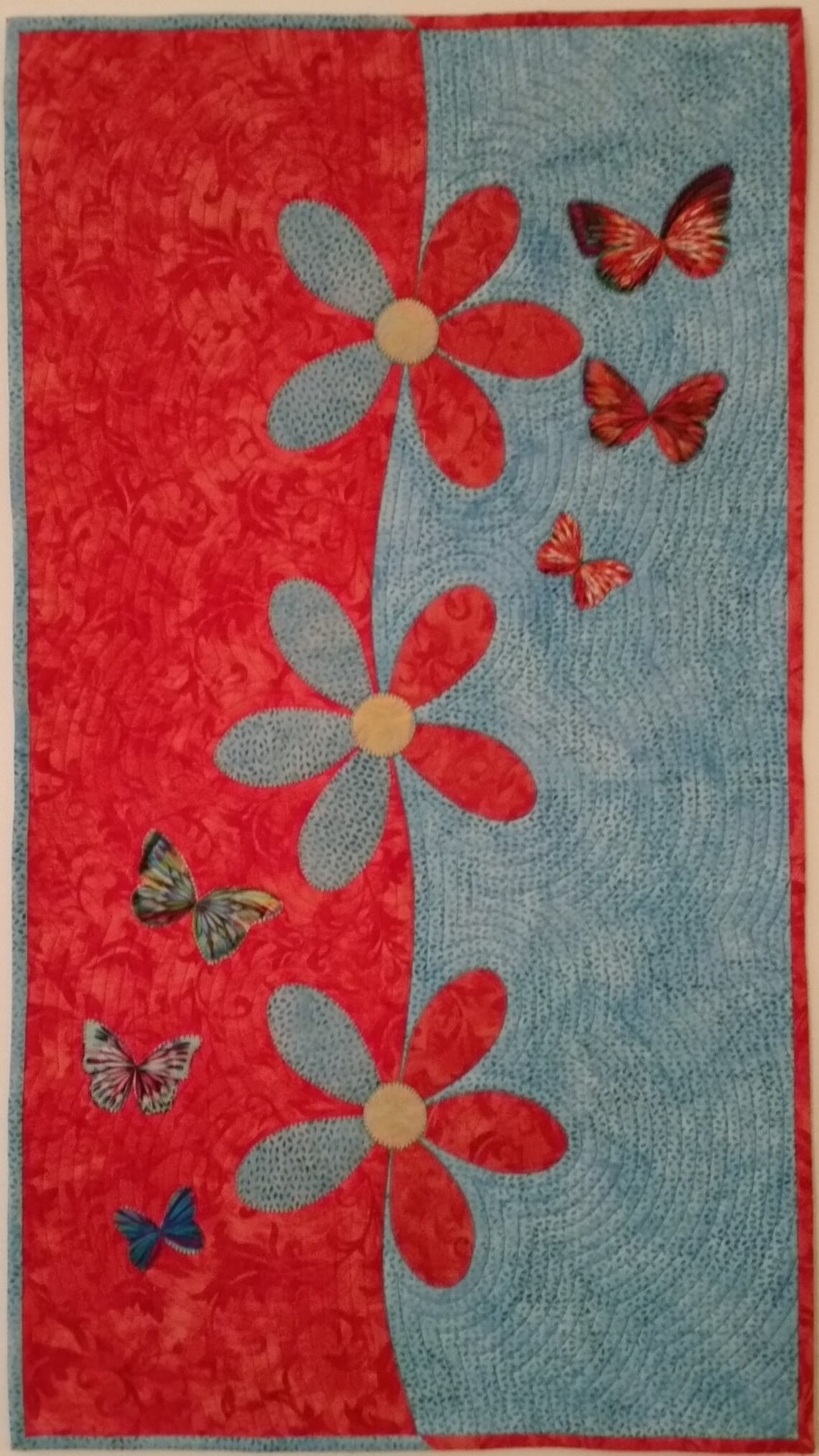 Wavy Daisy Table Runner / Wall Hanging Quilt Pattern - PDF - Etsy