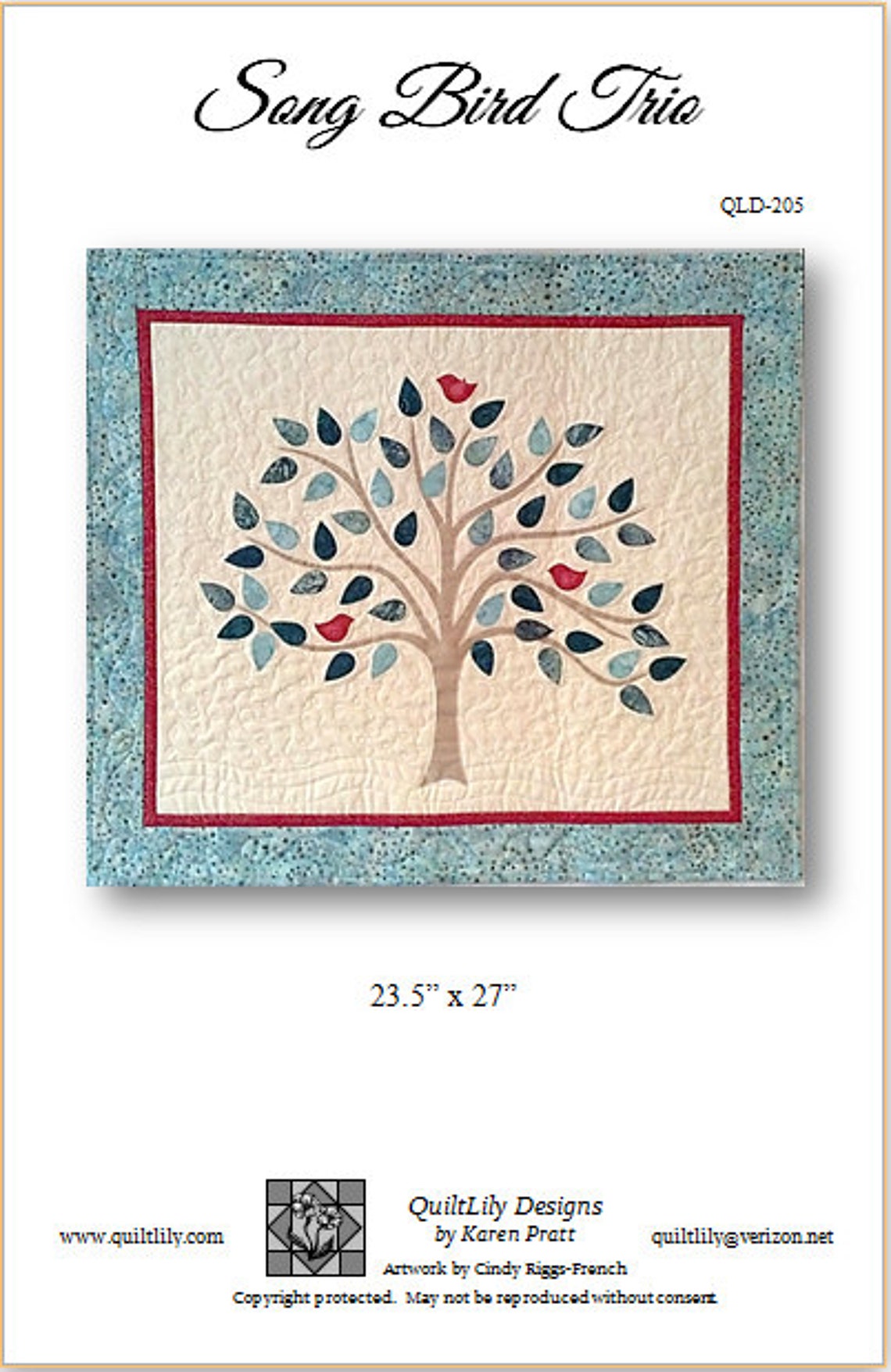 Song Bird Trio Wall Hanging Quilt Pattern -PDF - Etsy
