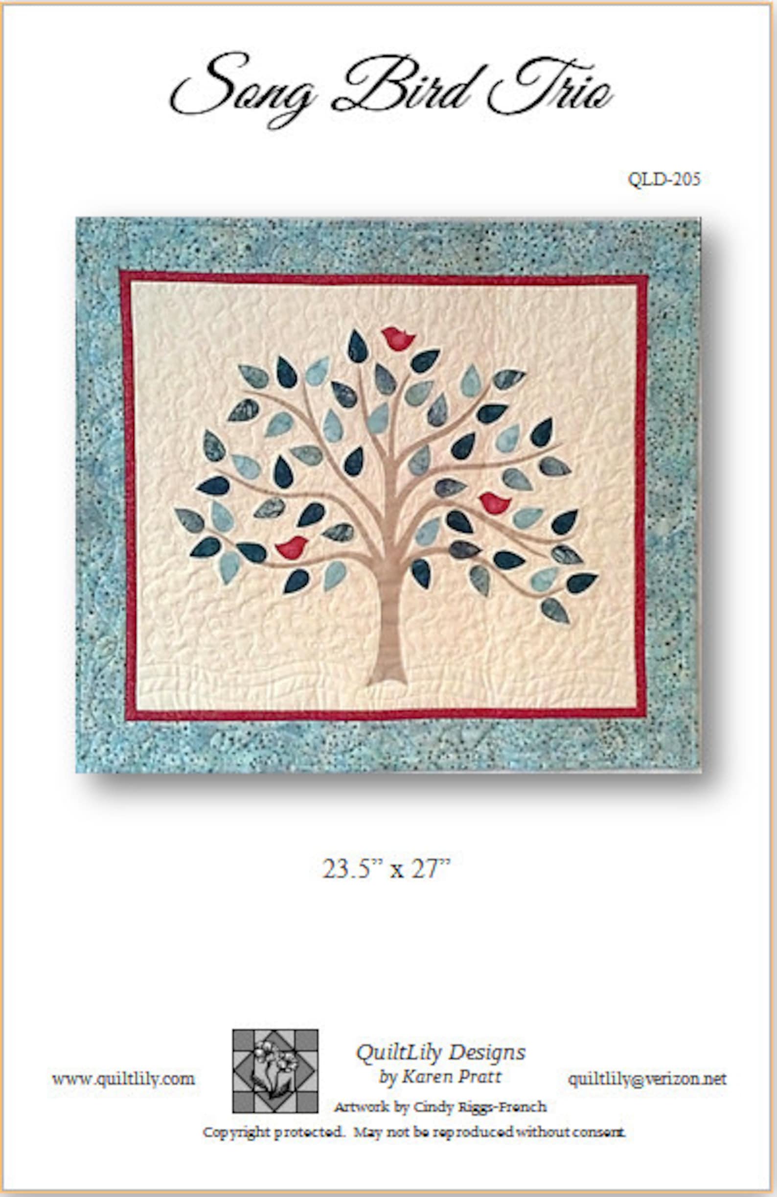 Song Bird Trio Wall Hanging Quilt Pattern -PDF - Etsy