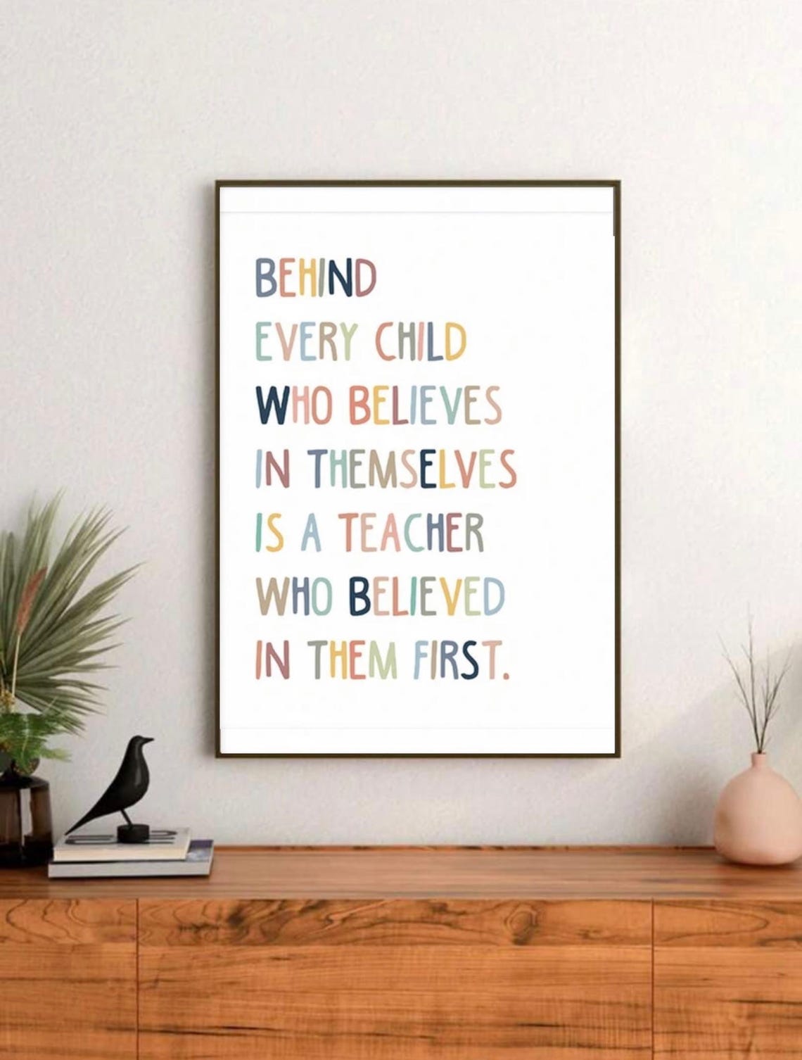 Teacher Appreciation Print: Classroom Decor, Heartfelt Quote (digital ...