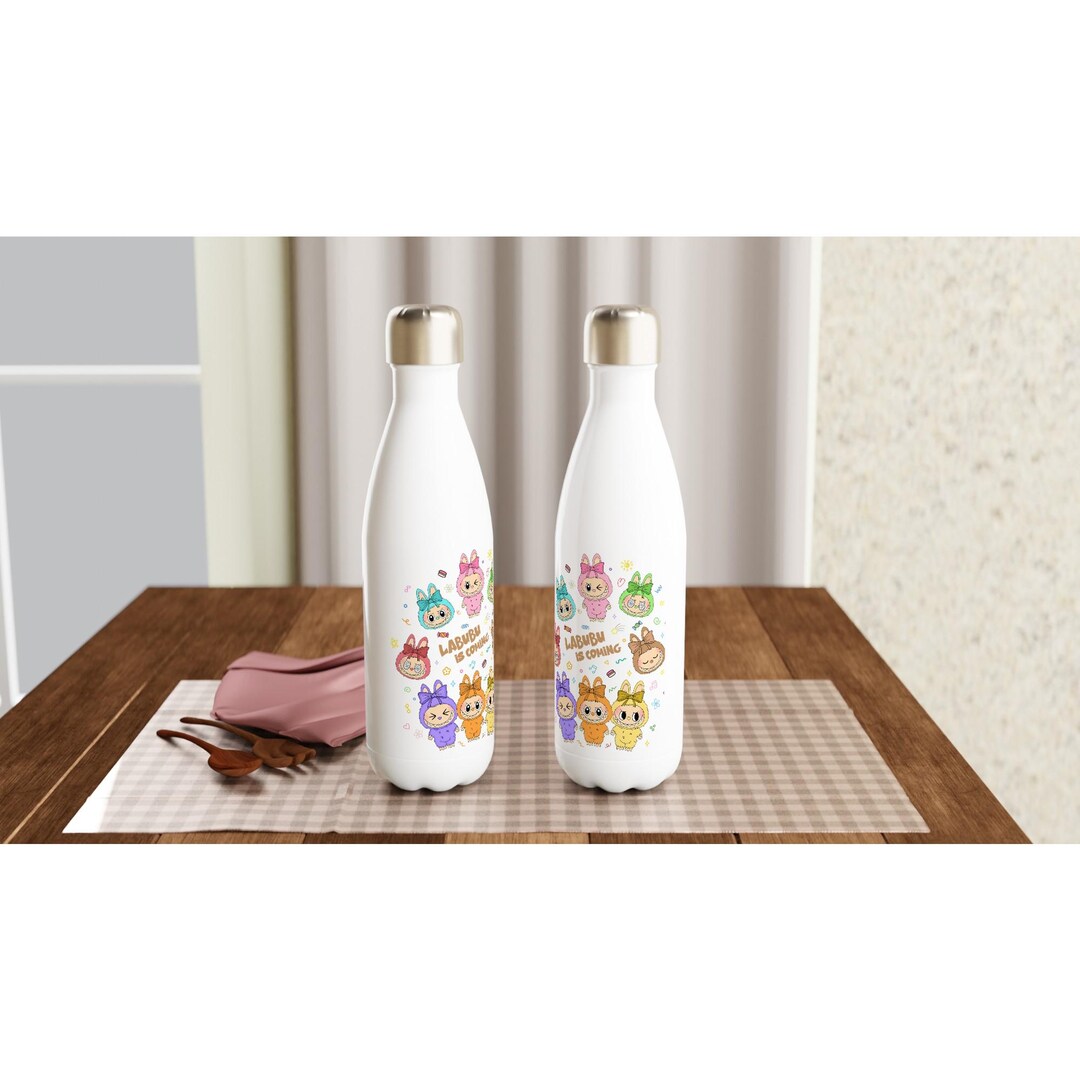 Labubu Water Bottle – “labubu is Coming” 17oz Stainless Steel Bottle ...