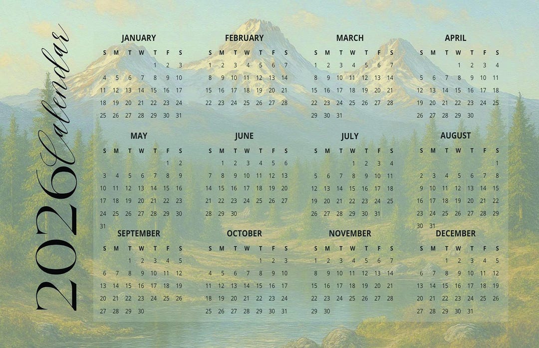 Three Sisters Oregon 2026 Calendar | PNW Mountain Art Print - Etsy