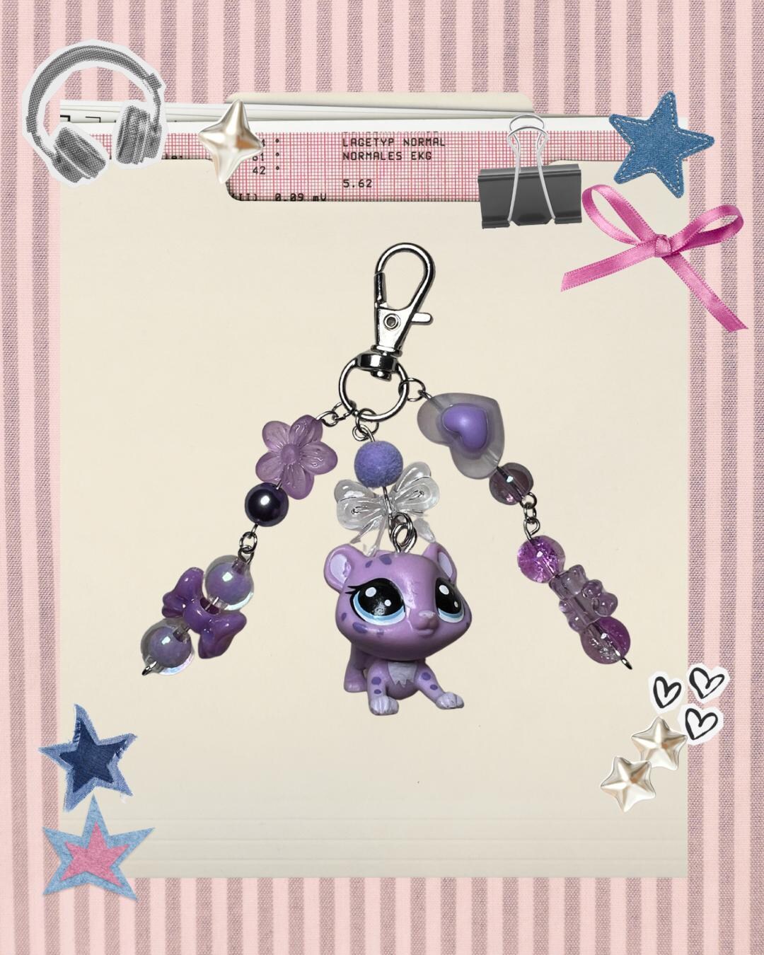 Handmade Mini Littlest Pet Shop Keychain | Upcycled LPS Figure Bag ...
