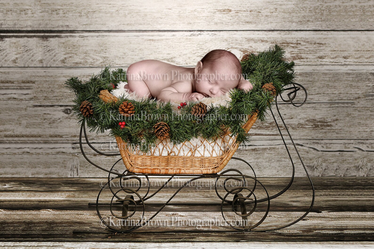 Christmas Sleigh Baby Digital Background. 2 Digital Files Plus Free ...
