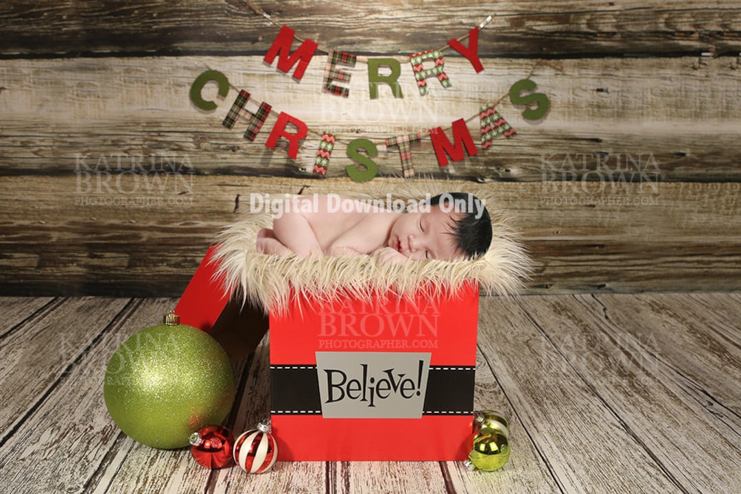 Christmas Baby Digital Holiday Background! 2 Digital Files With Access ...
