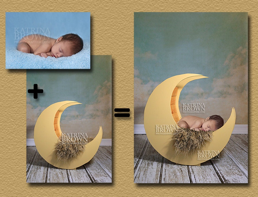 Moon Prop for Infant Newborn Photography. 2 Digital Files With Access ...