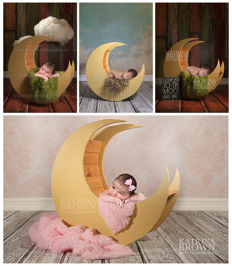 Moon Prop Collection Baby Digital Backgrounds. 8 Digital Files Plus ...
