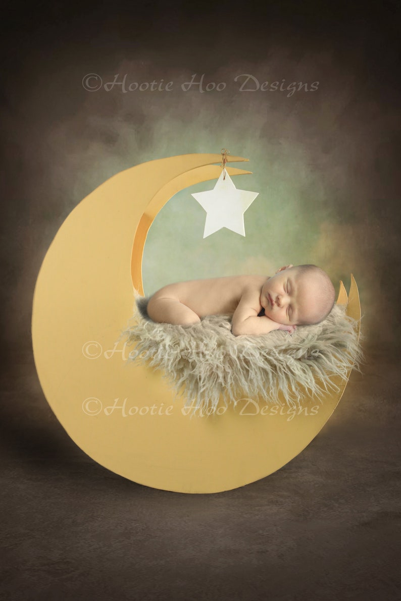 Digital Moon Prop for Infant Newborn Photography. Image File With Free ...