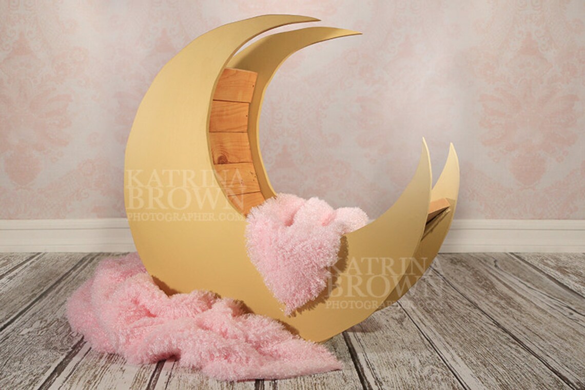 Pink Moon Prop for Infant Newborn Photography. 2 Digital Files With ...