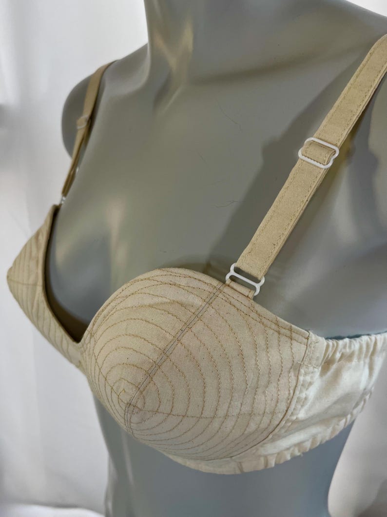 1950s Padded Cotton Cone Bullet Bra, Handmade Vintage Lingerie - Etsy