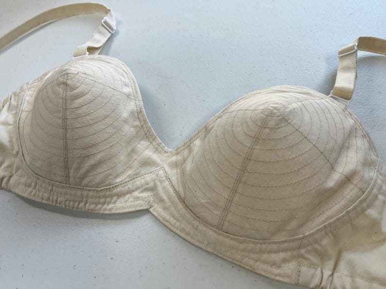 1950s Padded Cotton Cone Bullet Bra, Handmade Vintage Lingerie - Etsy