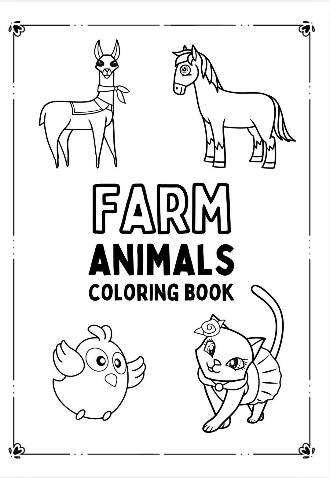 Printable Coloring Book for Kids | Digital PDF | Toddler Coloring Pages ...