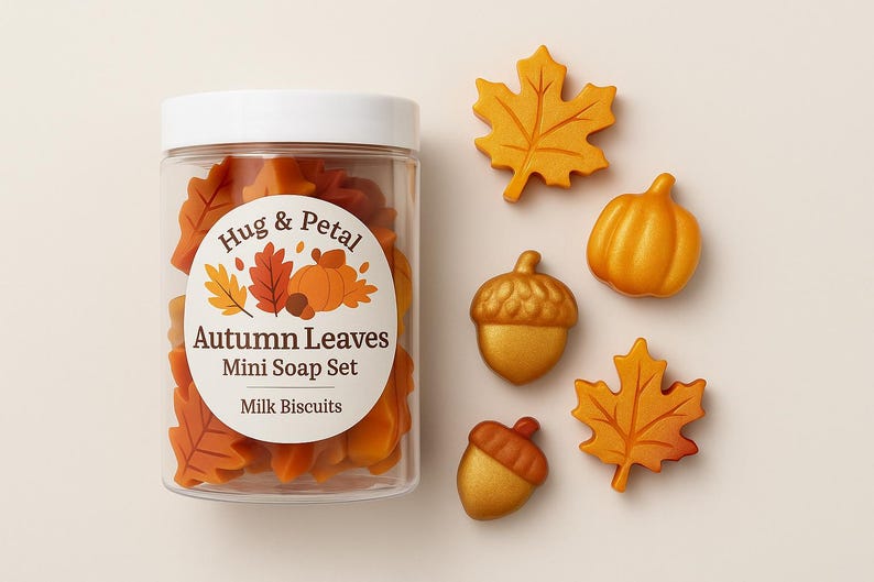 Autumn Leaves Mini Soap Set – Pumpkin, Acorn & Leaf Soaps – Fall Gift ...