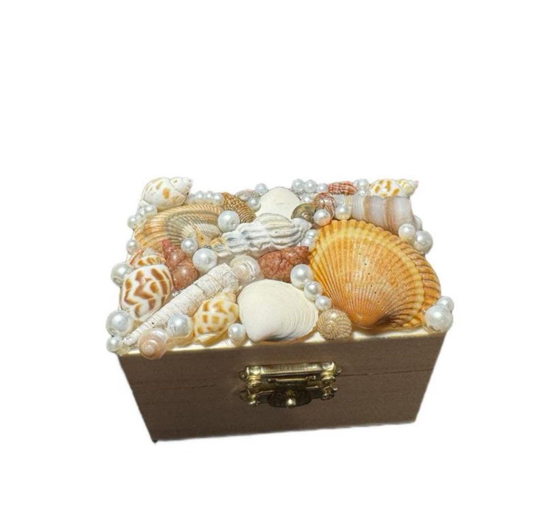 Handmade Seashell Pearl Trinket Box: Jewelry Storage - Etsy