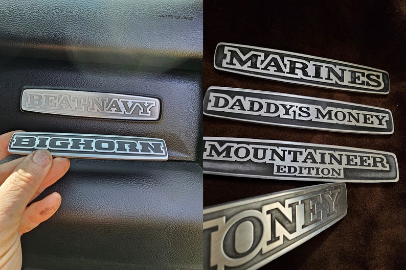 Custom Aluminum Dash Emblem - Billet Aluminum - Etsy