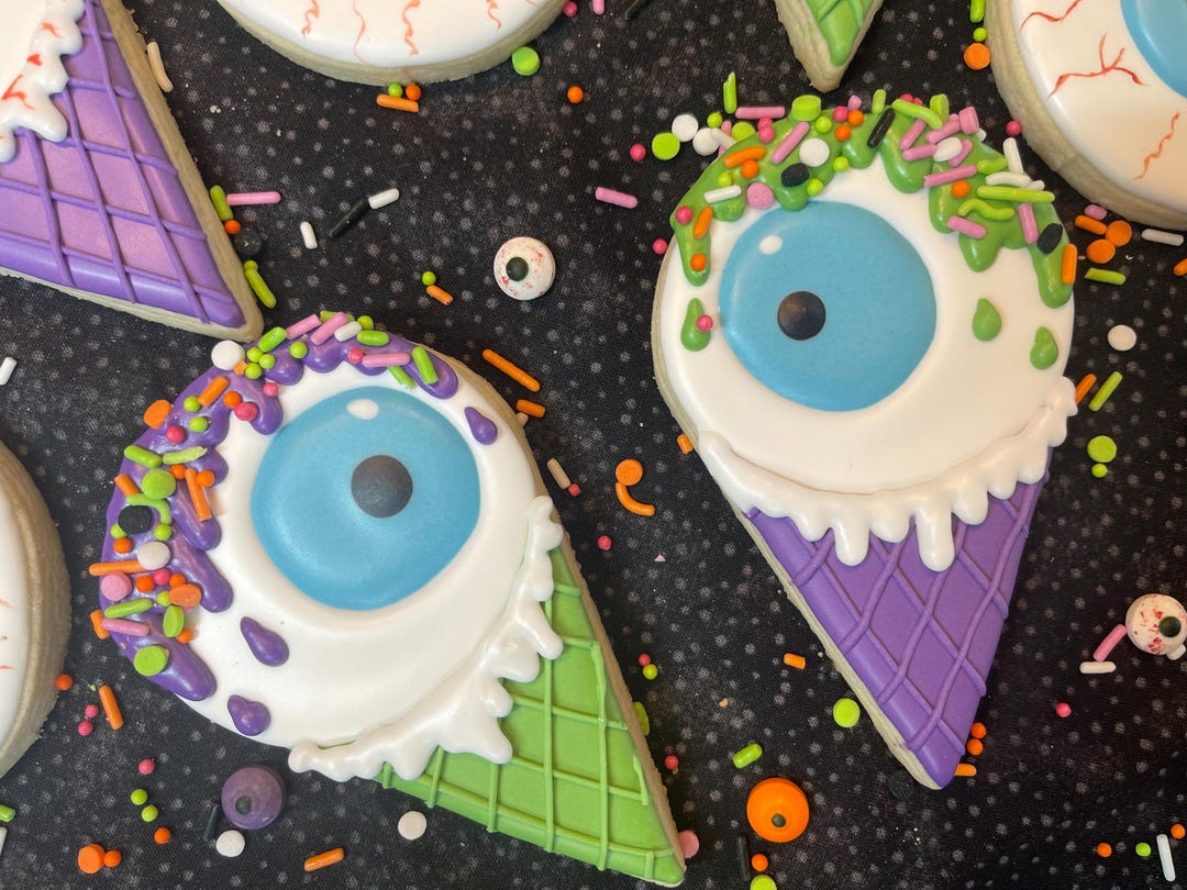 Scary Fun Ice Cream Drip Eyeball Cones for Halloween! - Etsy