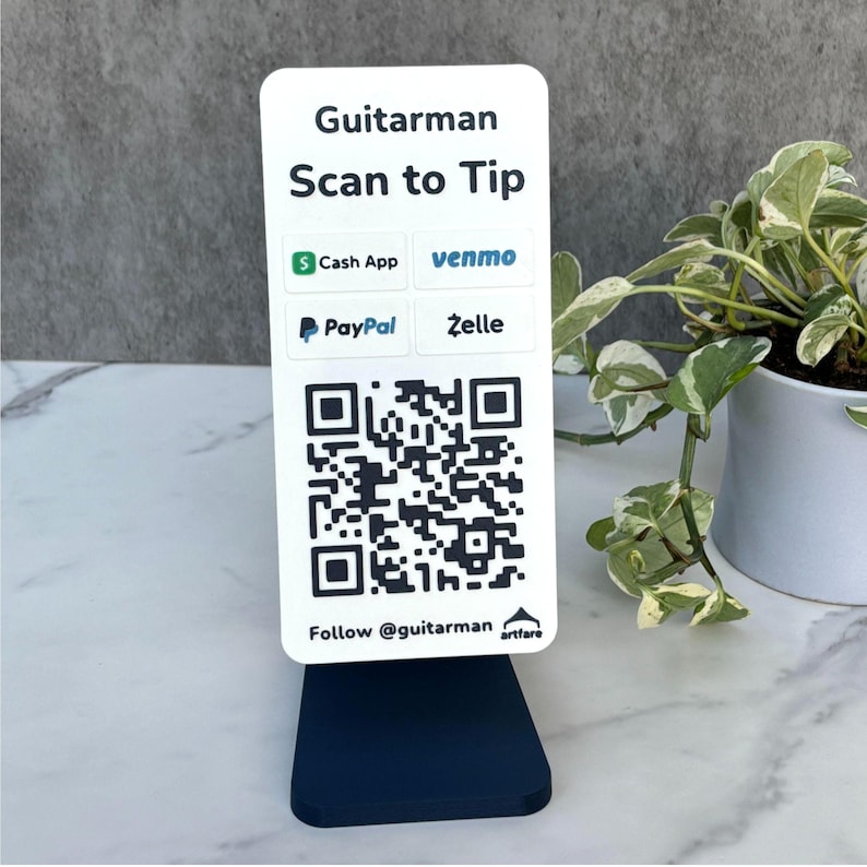 Custom QR Code Payment Sign: Venmo, Cashapp, Paypal, Zelle in One QR ...