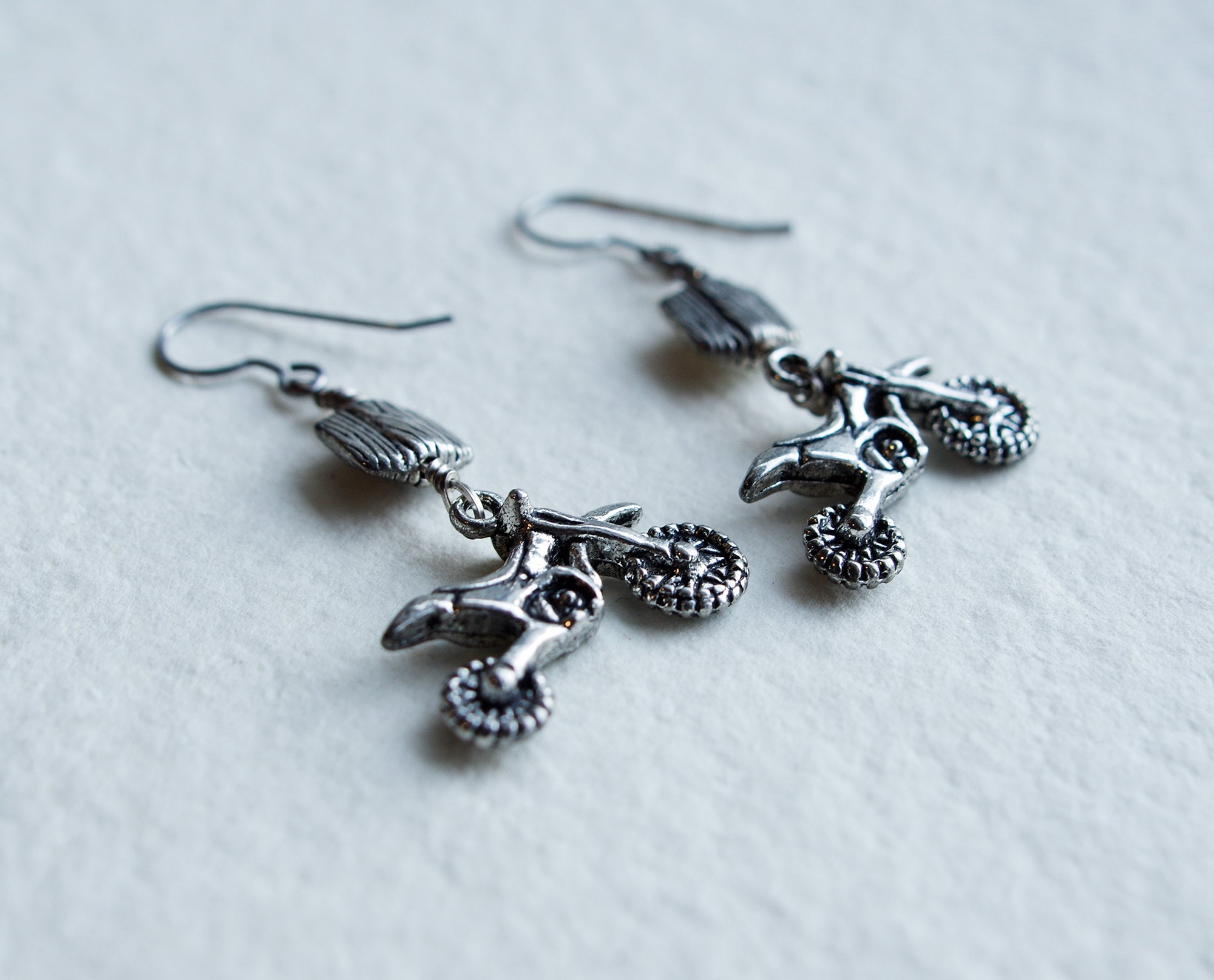 Log Jumper Motorcycle Earrings Dirt Bike Jewelry Dualsport - Etsy