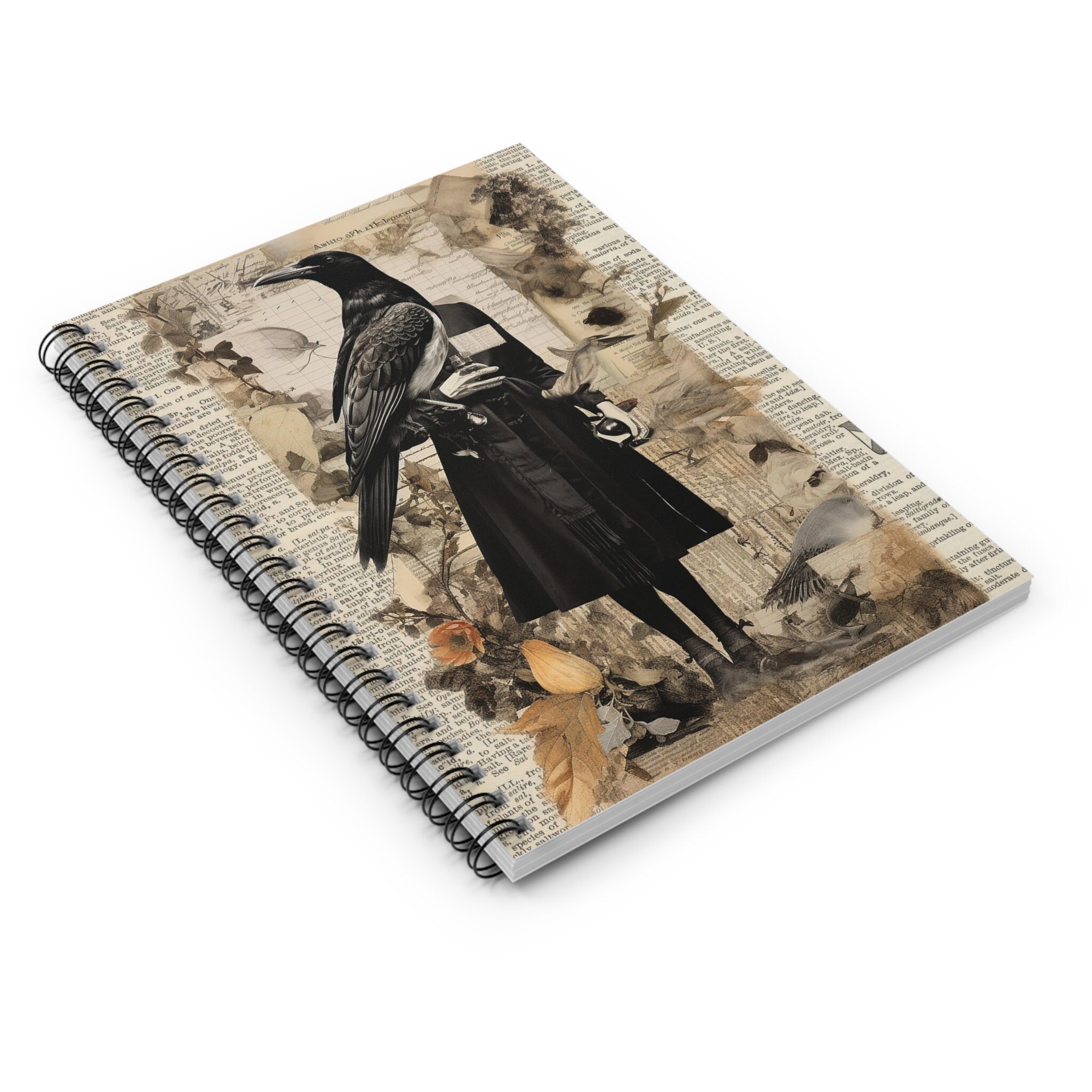 Steampunk Collage Spiral Notebook Magpie Scientist Notes - Etsy