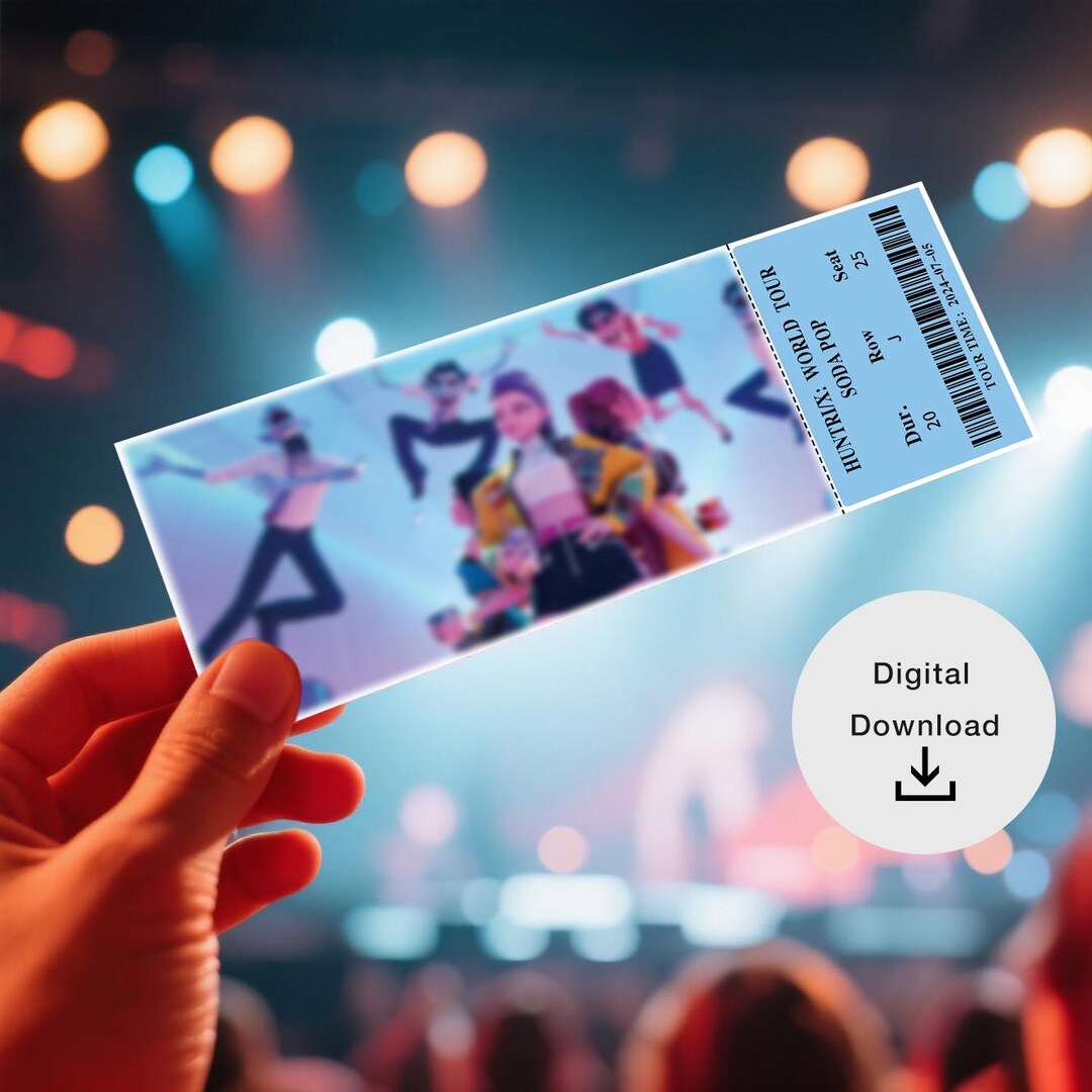 Custom Commemorative Concert Tickets - Digital Downloads - Show Tickets ...