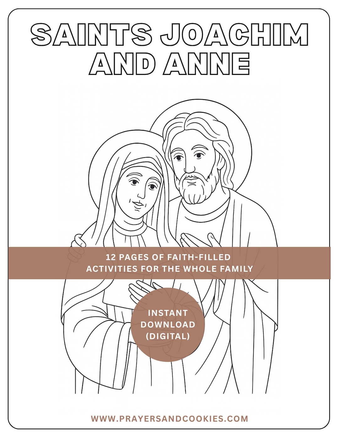 Sts. Anne & Joachim - 12 Pages Catholic Saint Booklet (coloring Pages ...