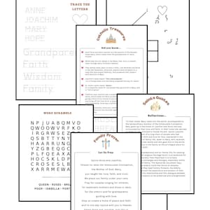 Sts. Anne & Joachim - 12 Pages Catholic Saint Booklet (coloring Pages ...