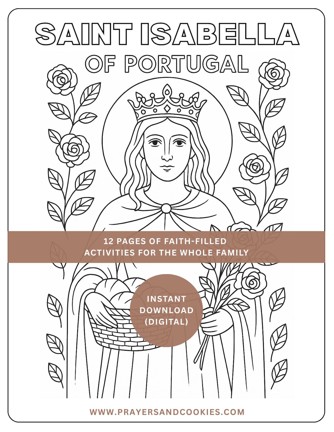 St Isabella of Portugal - 12 Pages Catholic Saint Booklet (coloring ...