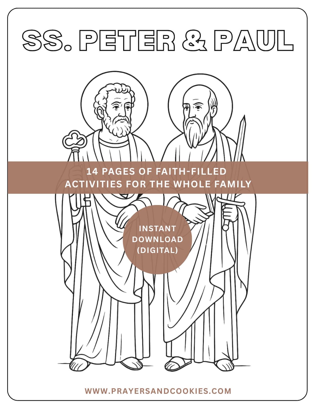 Sts. Peter & Paul - 14 Pages Catholic Booklet for Kids (coloring Pages ...