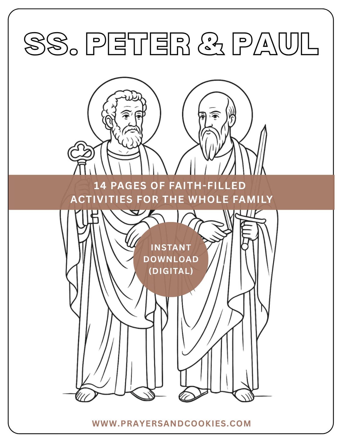 Sts. Peter & Paul - 14 Pages Catholic Booklet for Kids (coloring Pages ...