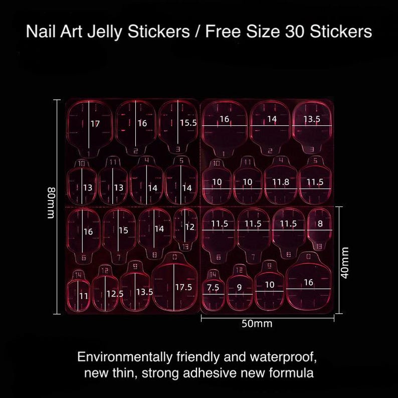Super Sticky Nail Jelly Glue 30stickers - Etsy