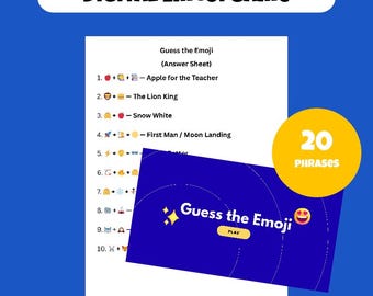 Fun, Interactive, Emoji Game Printable PDF, Engaging, Exciting, Video ...