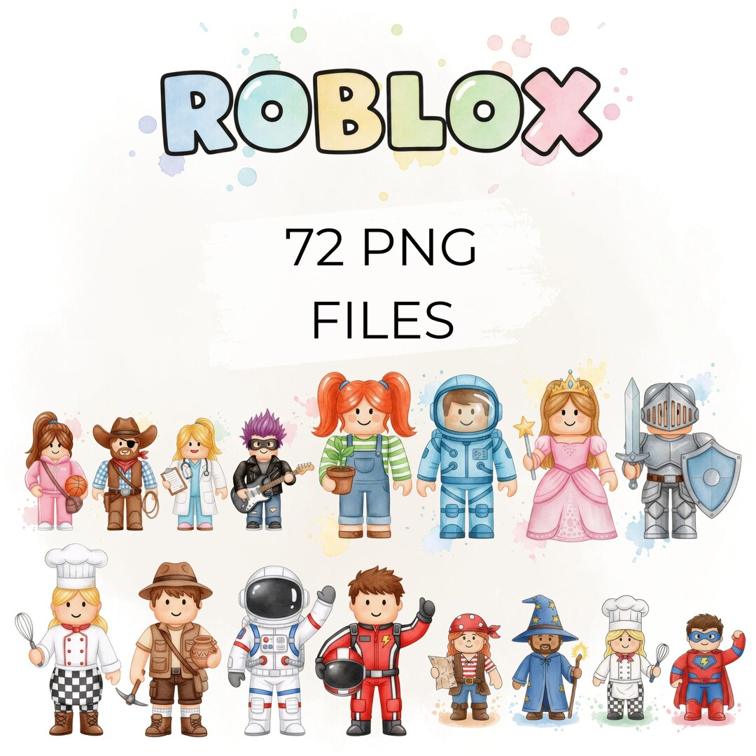 72 Blocky Game Characters Clipart PNG, Cute Square Kids Avatars ...