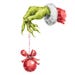 20 Christmas Grinch Hand Clipart PNG, Watercolor Green Hand With Red ...