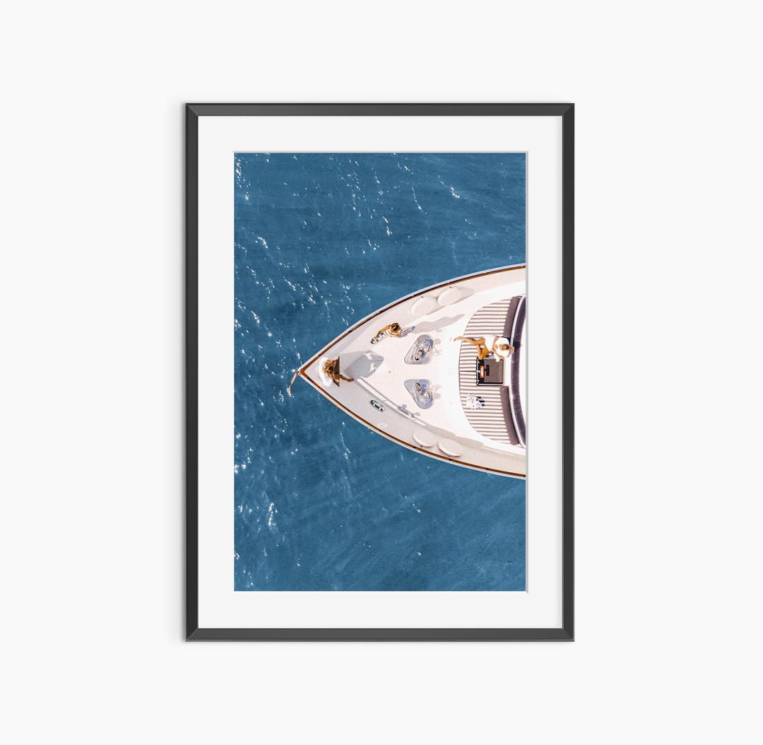 Luxury Yacht Poster, Photography Prints, Luxurious Boat Print, Sailing ...