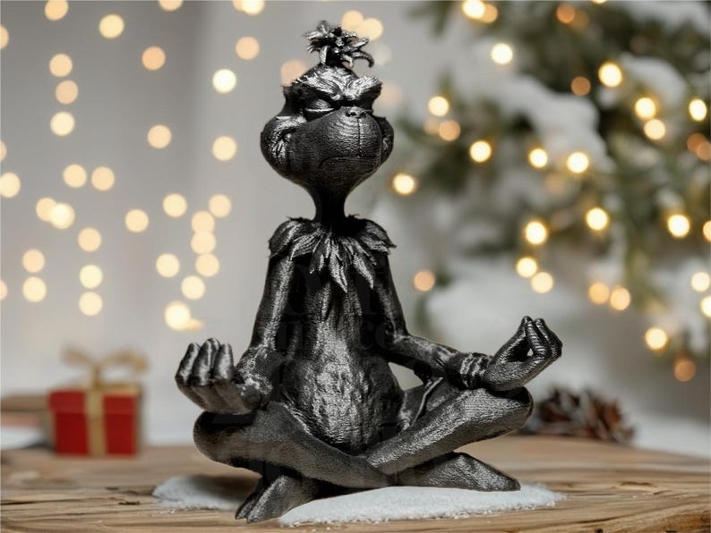 Yoga Grinch Figurine – 3D Printed Christmas Decoration | Fun Christmas ...