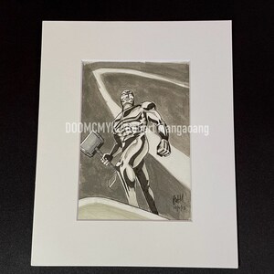 Silver Surfer Original Ink Drawing Matted to 8x10 - Etsy