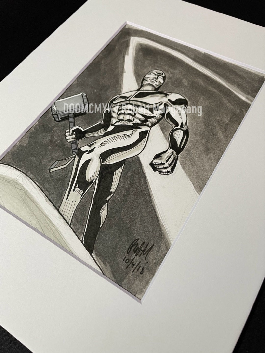 Silver Surfer Original Ink Drawing Matted to 8x10 - Etsy