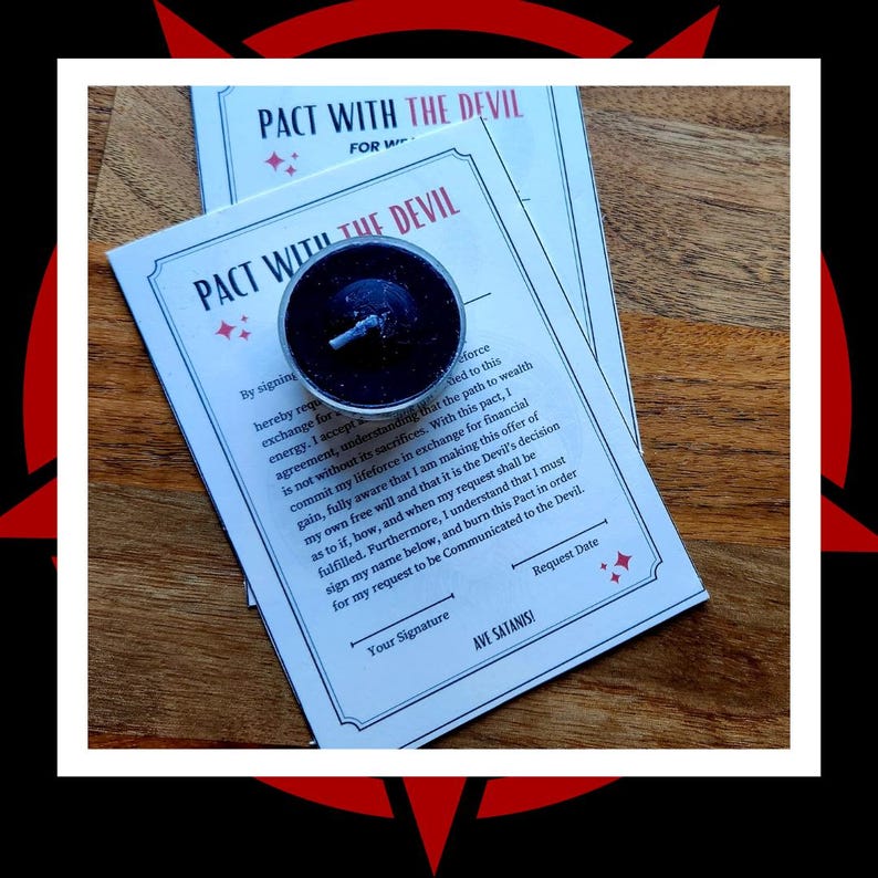 Block Other Men - Pact With the Devil (ritual Kit) - Etsy