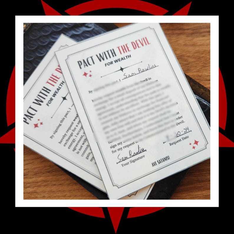 Block Other Men - Pact With the Devil (ritual Kit) - Etsy