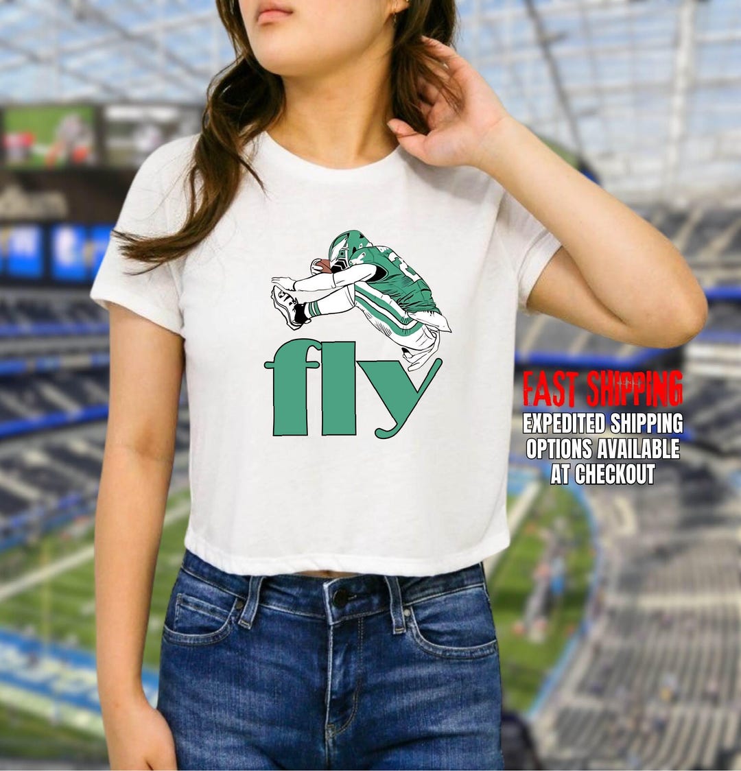 Fly Saquon Fly Crop Top, Philadelphia Football Crop, Philadelphia Game ...